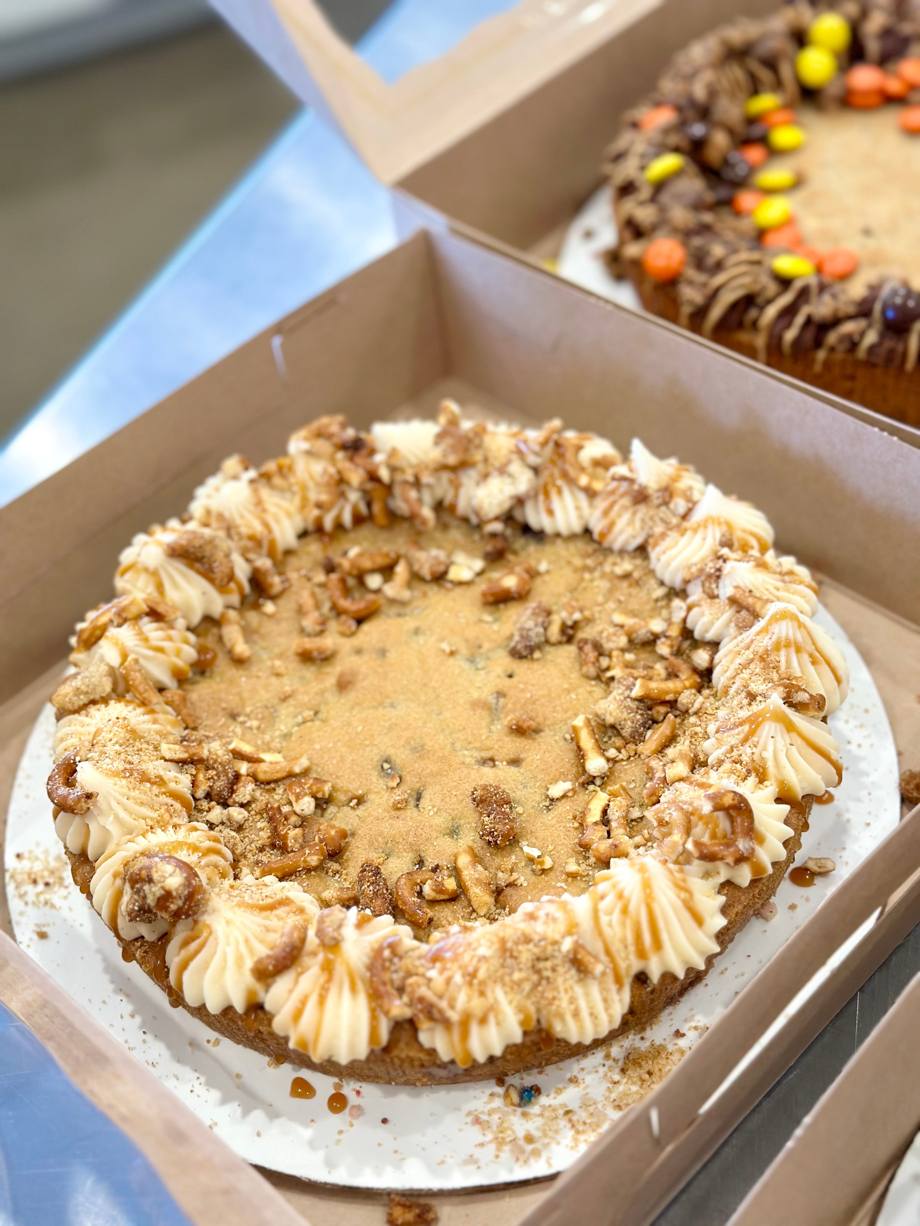Loaded Cookie Cake: Salted Caramel Pretzel | Sara's Sweets